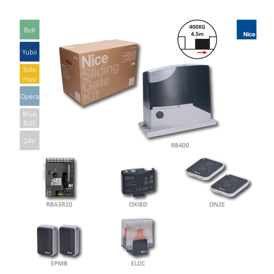 Robus400 kit - RB400BDKCE pohon pro posuvné brány do 400kg | Epohony.cz